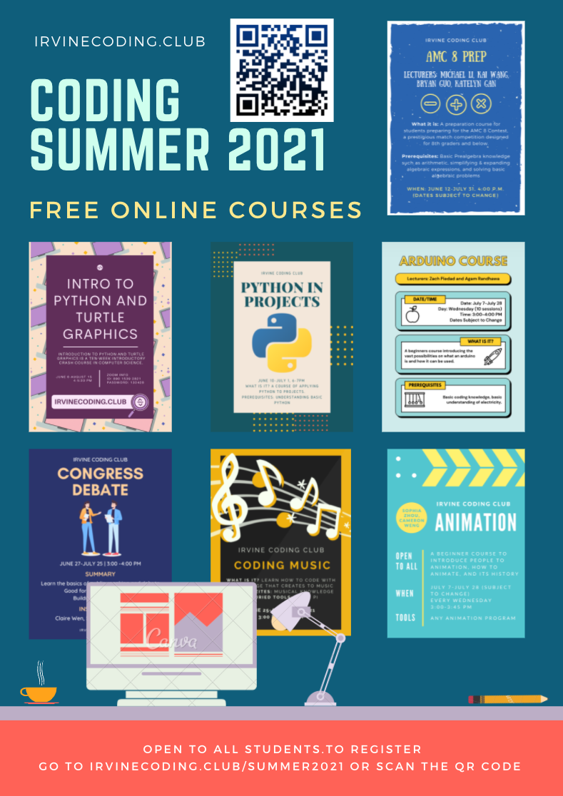Register for FREE ICC Summer 2021 Classes | Inspire Coding Club